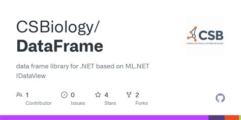 Github Csbiologydataframe Data Frame Library For Net Based On Mlnet Idataview