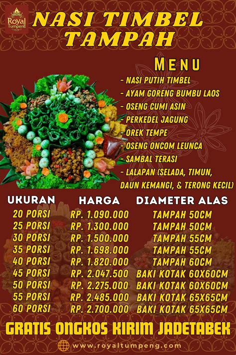Pesan Nasi Timbel — Royal Tumpeng