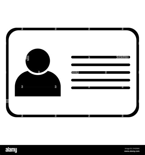 Identification Card Icon Vector Illustration Template Id Card