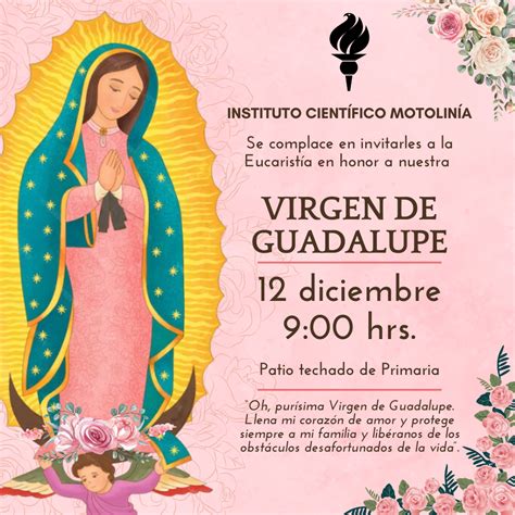 Eucaristía A La Virgen De Guadalupe Instituto Científico Motolinía