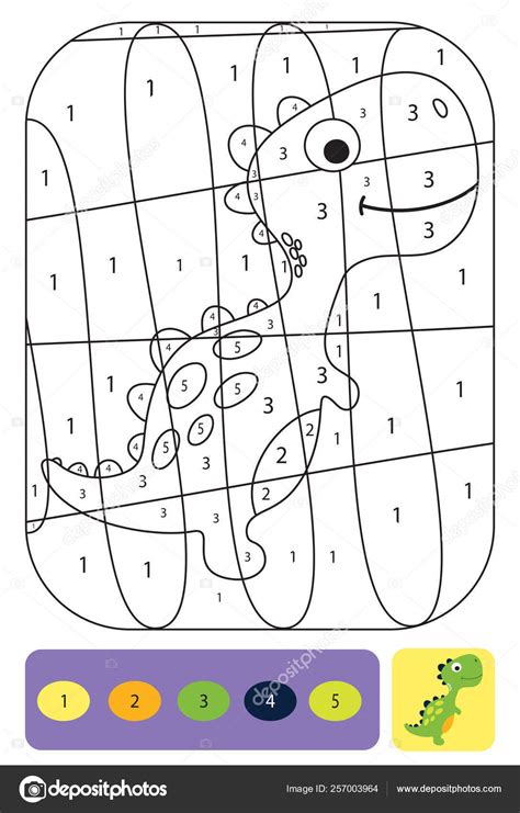 귀여운 숫자 1 색칠하기