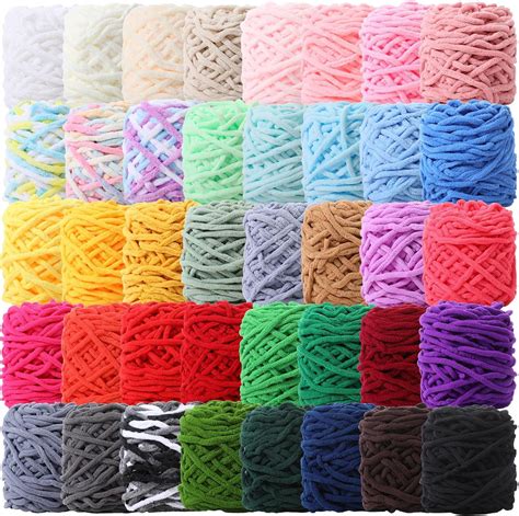 100g Chunky Crochet Yarn Multi Colored Knitting Yarn Bulk Velvet