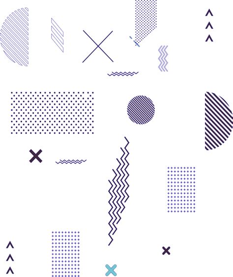 孟菲斯蓝色几何元素