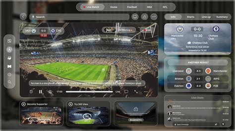 Spatial Ui Sports Live Streaming Behance