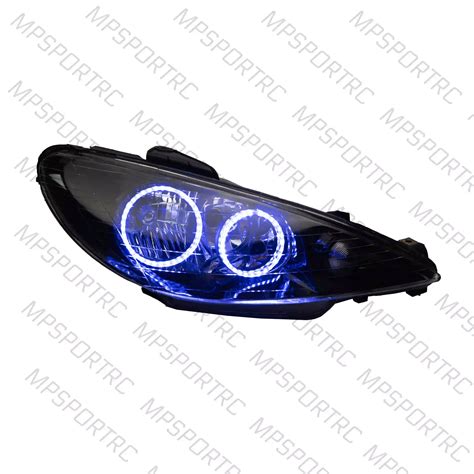 چراغ جلو اسپرت ۲۰۶ طرح گلس آبی فروشگاه لوازم اسپرت خودرو ام پی اسپرت