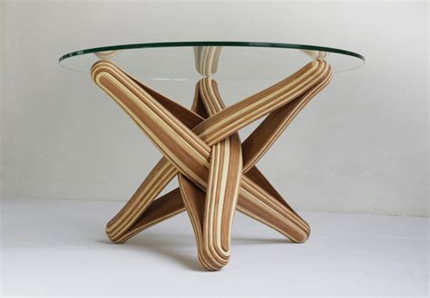 Lock Is A Bending Twisting Coffee Table Made Out Of Layered Multi