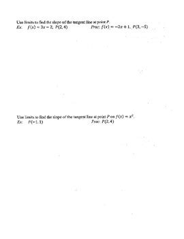 Calculus Notes The Tangent Line Problem Part 1 By Springboard Physics