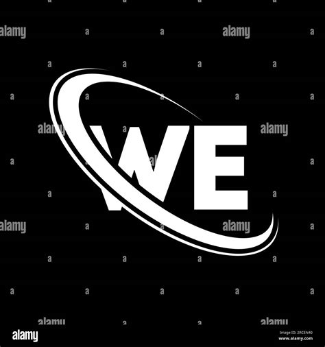 We Logo W E Design White We Letter We W E Letter Logo Design Initial Letter We Linked Circle