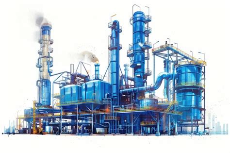 Pipeline Of Chemical Plant Premium Ai Generated Image
