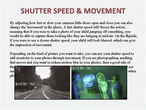 SHUTTER SPEED WHAT IS SHUTTER SPEED Shutter Speed