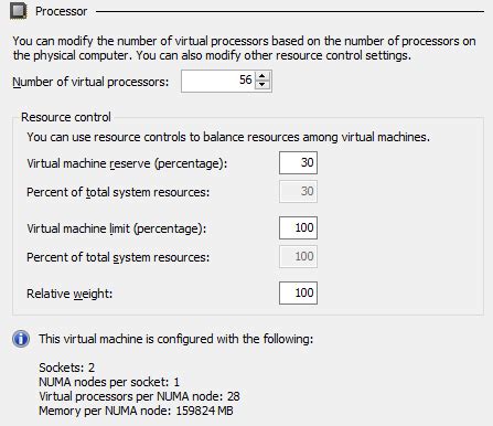 Hard CPU Processor Affinity For Hyper V
