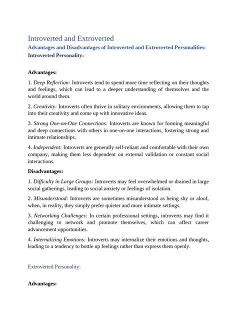 Introverted And Extroverted Pdf Extraversion And Introversion Behavioural Sciences