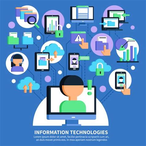 Information Technologies Flat Illustration 472132 Vector Art At Vecteezy