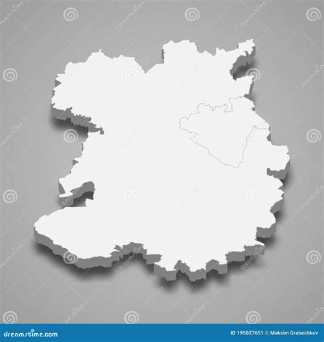 Map Of Shropshire County In England On White Background Single County