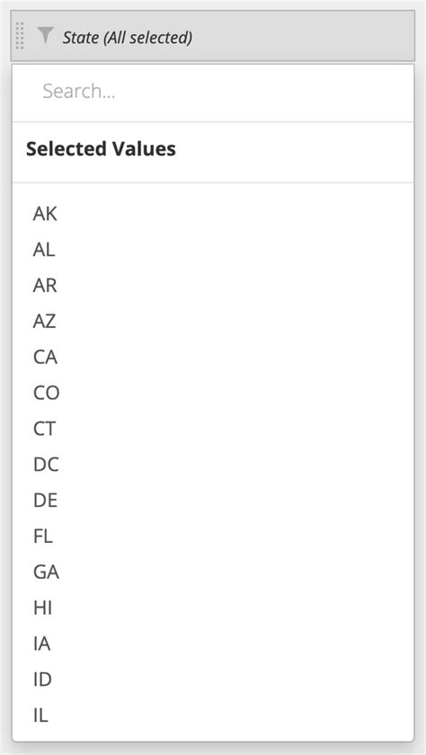 filter is one of with dropdown in visual sql chartio documentation