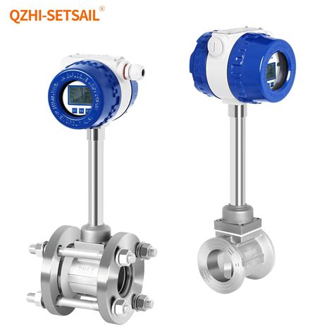 Piezoelectric Capacitance Vortex Flow Meter Natural Gas Flow Rate Total Flow Mass Flowmeter