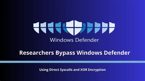 Researchers Bypass Windows Defender Using Direct Syscalls And Xor Encryption