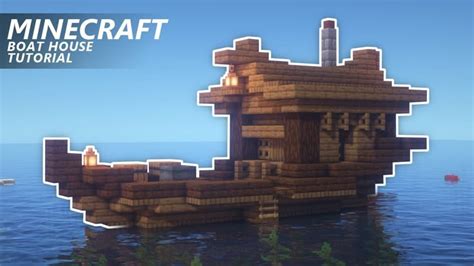 Minecraft How To Build A Boat House Small Ship Tutorial Minecraft