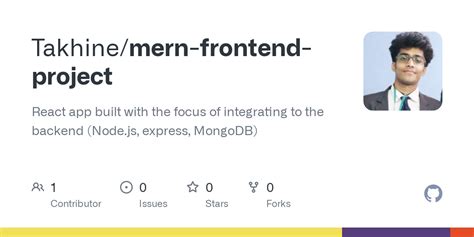 github takhine mern frontend project react app built with the focus of integrating to the