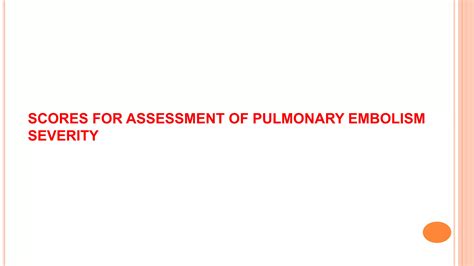 2019 Esc Guidelines On Pulmonary Embolism Pptx