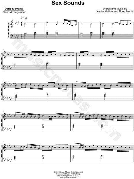 Dario D Aversa Sex Sounds Sheet Music Piano Solo In F Minor Download Print Sku Mn