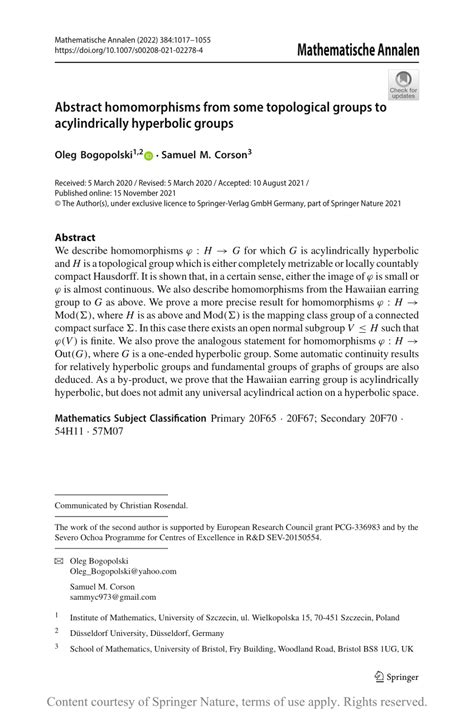 Abstract Homomorphisms From Some Topological Groups To Acylindrically Hyperbolic Groups