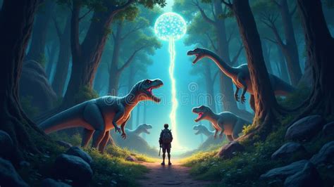 Temporal Exploration Discovering Ancient Nature S Secrets Stock Illustration Illustration Of