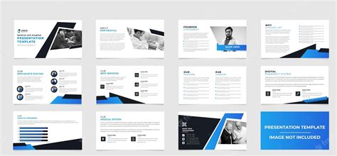 Дизайн шаблона презентации медицинского бизнеса и дизайн макета страницы для брошюры книги