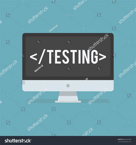 Software Testing Flat Icon Software Testing Stock Vector Royalty Free