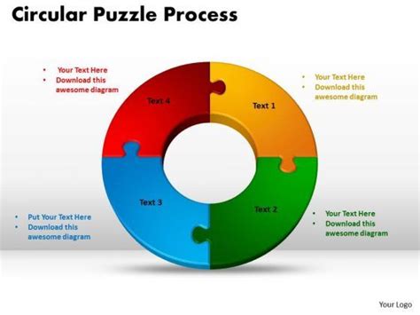 PowerPoint Slide Designs Circular Puzzle Process Marketing Ppt Template