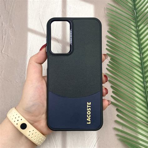 قاب گوشی Galaxy A15 سامسونگ چرمی دور سیلیکونی Case Pro لاگوست لاکچری رنگ مشکی کد 21400 قاب سنتر