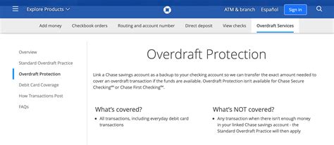 What Is Chase Overdraft Protection