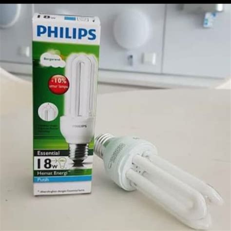 Jual Lampu Philips Lampu Essential Watt Putih Shopee Indonesia