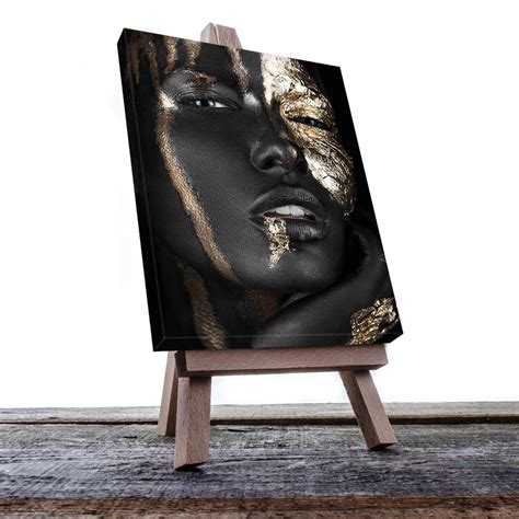 Cuadro Decorativo Mujer En Dorado Moderno 135 60 X 40