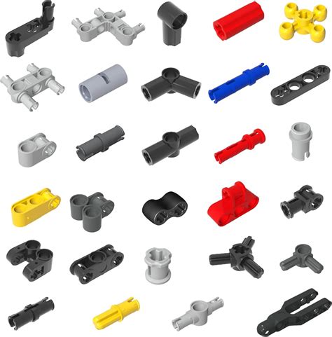 Amazon Com Skyview Technic Parts Compatible With Lego Bricks Pegs Joints Peg Joints Pack Axle