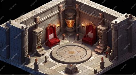 3d Isometric Tiled Map Of A Premium Ai Generated Image