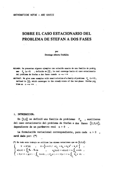 Pdf On The Steady State Of The Two Phase Stefan Problem