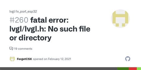 Fatal Error Lvgl Lvgl H No Such File Or Directory Issue 260 Lvgl