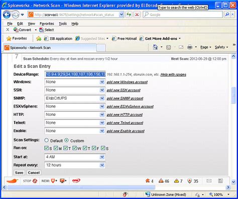 snmp network scan on ups showing web access error spiceworks support