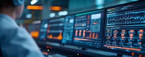 Professional Working With Advanced Data Analytics And Monitoring Systems On Multiple Screens In