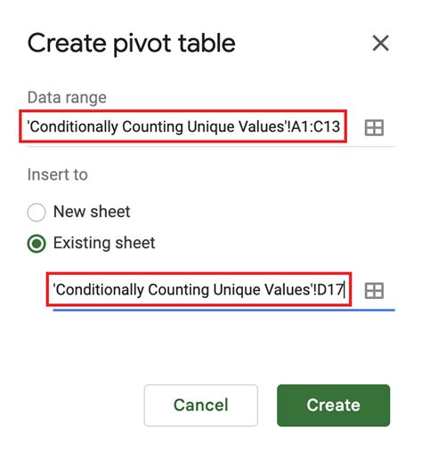 Unique Values In Pivot Table Google Sheets Infoupdate Org