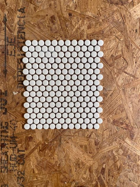 Diy Vintage Inspired Patterned Penny Tile Bathroom Floor • Mandy Jackson