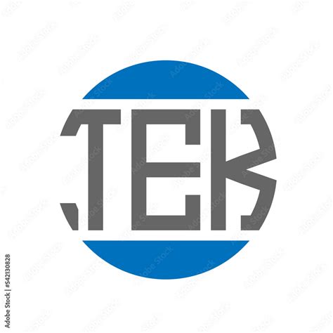 TEK Letter Logo Design On White Background TEK Creative Initials Circle Logo Concept TEK