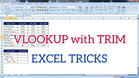How To Use Vlookup With Trim In Excel Excel Tricks Vlookup Trim