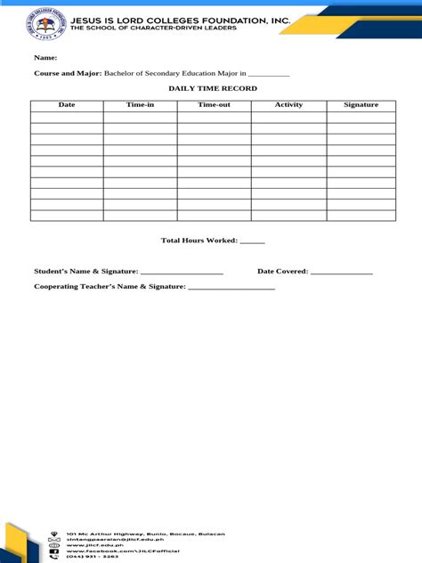 Dtr Format Pdf