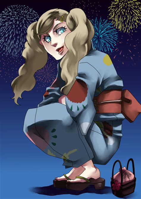 Anne Takamaki Yukata By Sasapen On Deviantart