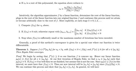 Numerical Analysis Convergence Of Regula Falsi Method Rlearnmath