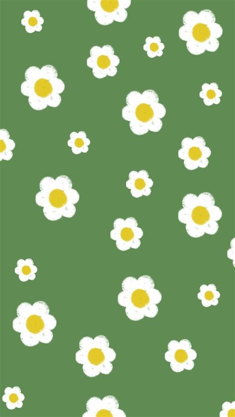 Обои на телефон Обои Ромашки Зеленые обои