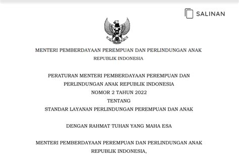 Permenpppa 2 Tahun 2022 Tentang Standar Layanan Ppa Mitra Wacana