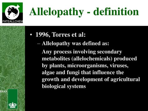 Ppt Exploitation Of Allelopathic Properties For Weed Control In Grain Production Powerpoint